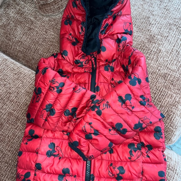 Disney | Jackets & Coats | Disney Red Mickey Mouse Puffer Jacket | Poshmark